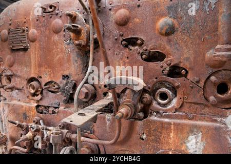 Old rusty steam locomotive boiler detail Stock Photo - Alamy