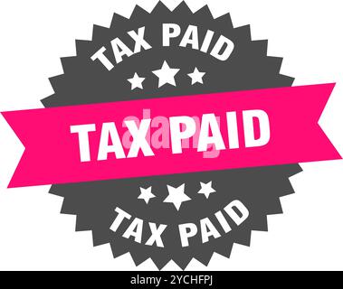 tax paid ribbon. tax paid ribbon isolated on transparent background ...