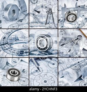 Technical drawings with the bearing Stock Photo - Alamy