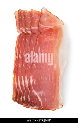 Raw sliced bacon ready for cooking on wood background Stock Photo - Alamy