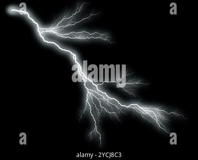 white thunder on black background Stock Photo - Alamy