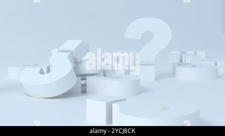Question marks background. High resolution 3d render Stock Photo - Alamy