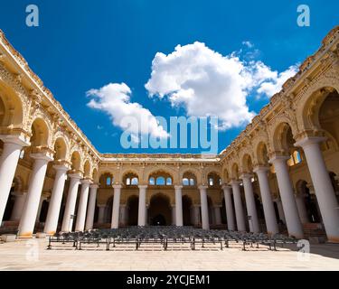 Rows of chairs at outdoors concert hall Stock Photo - Alamy