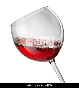 moving a glass of red wine on a white background Stock Photo - Alamy