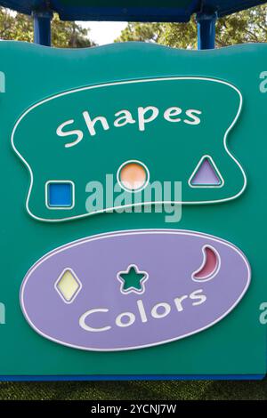 A Playground Board Showing and Teaching Children Shapes and Colors ...