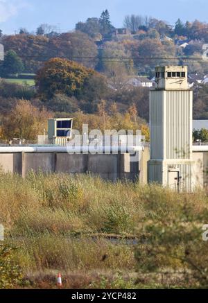 Former HM Prison Maze site. Prison watchtower lookout at The Maze ...