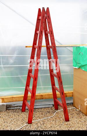 folding ladder on construction site Stock Photo - Alamy
