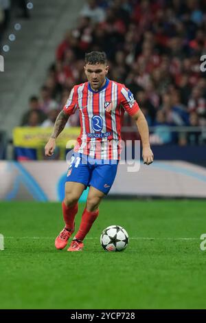 Javi Galan of Atletico de Madrid looks on during the Spanish League ...