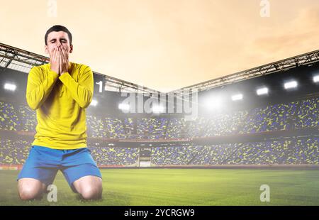 Sad soccer player Stock Photo - Alamy