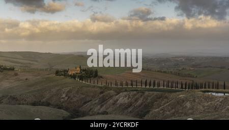 The iconic Baccoleno country estate in the rolling hills of Tuscany ...