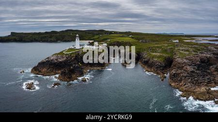 Panorama drone landscape view of Fanad Head Lighthouse and Peninsula on ...
