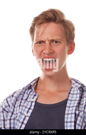 Surprised guy portrait Stock Photo - Alamy