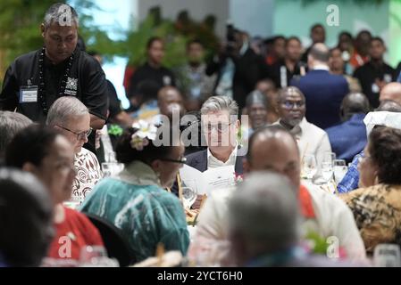 Prime Minister Anthony Albanese (centre) attends a welcome to country ...