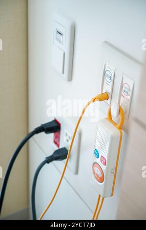 Nurse call switch and ward wall Stock Photo - Alamy