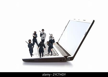 Ninja and PC Stock Photo - Alamy