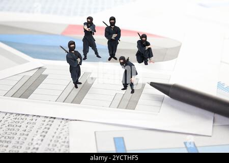 Ninja and graphs Stock Photo - Alamy