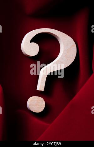 Wood carving question mark Stock Photo - Alamy