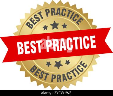 practice round red and gold label isolated on transparent background ...