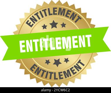 entitlement ribbon. entitlement ribbon isolated on transparent ...