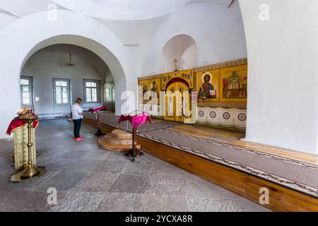 Interior of the Holy Cross Cathedral (1763) at the St. George's (Yuriev ...