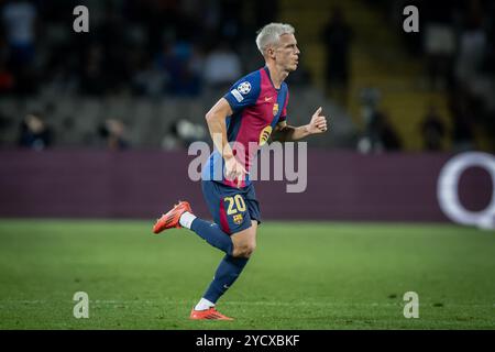 Dani Olmo (FC Barcelona) seen during the FC Barcelona’s first training ...