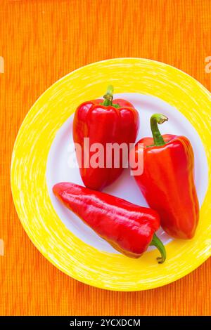 A closeup shot of a red peppers isolated on a white background Stock ...