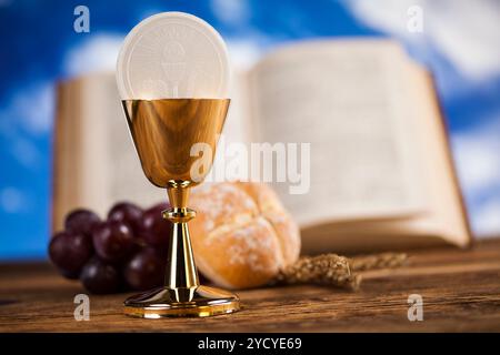 Bible, Eucharist, sacrament of communion background Stock Photo - Alamy