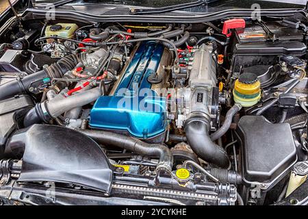 Tuned turbo car engine of Toyota Stock Photo - Alamy