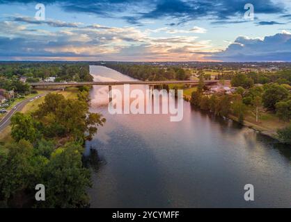 Scenic views of Nepean River Penrith in pretty sunset colours Stock ...