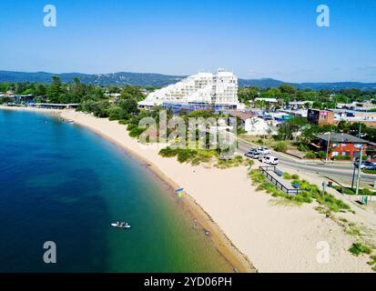 High views looking down onto Ettalong Beach Stock Photo - Alamy