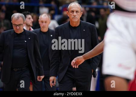 Head Coach Ettore Messina (EA7 Emporio Armani Olimpia Milano) during ...