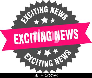 exciting news ribbon. exciting news ribbon isolated on transparent ...