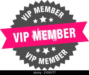 vip round pink label isolated on transparent background. vip Stock ...