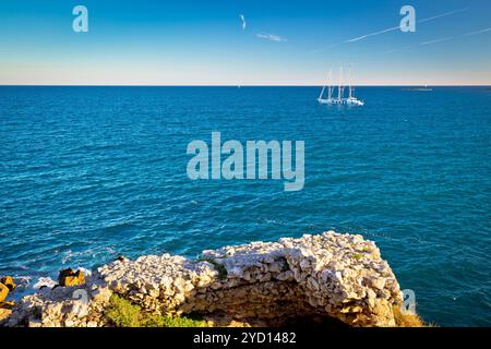French riviera sailing near Antibes, Cote d Azur, France Stock Photo ...