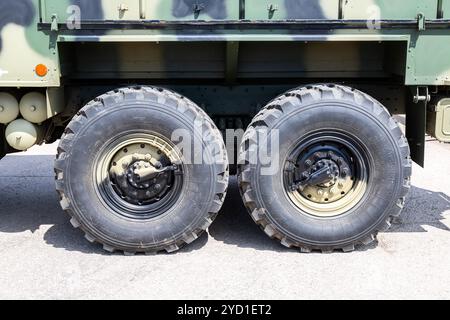 Kamaz truck wheel with Kama tire Stock Photo - Alamy
