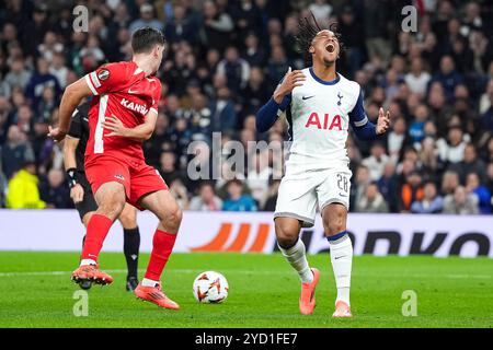 Tottenham Hotspur's Wilson Odobert in action during the UEFA Europa ...
