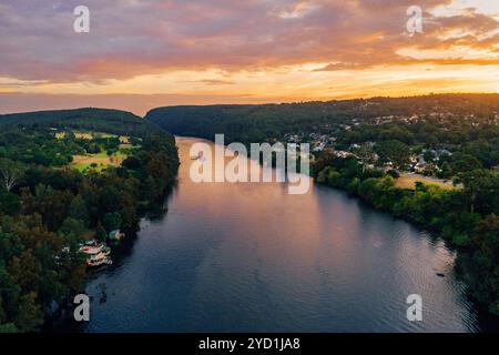 Nepean Gorge and Nepean River at sunset Stock Photo - Alamy