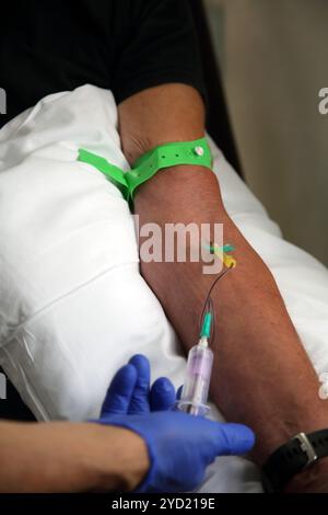 Nurse Taking Patient's Blood using a Syringe and Butterfly Needle ...
