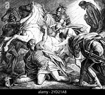 Illustration of the Conversion of Saint Paul After seeing a Flash of ...