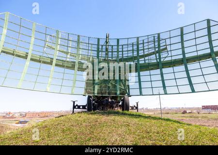 Old soviet military radar station against the blue sky Stock Photo - Alamy