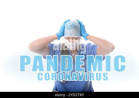 Hospital nurse overwhelmed and stressed during COVID-19 pandemic Stock ...