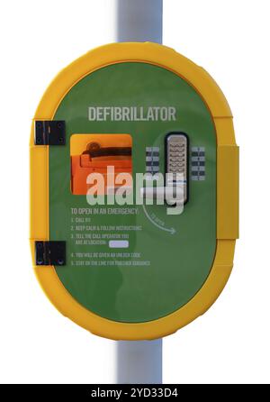 A Defibrillator In A Case In A Public Place For Use In An Emergency ...