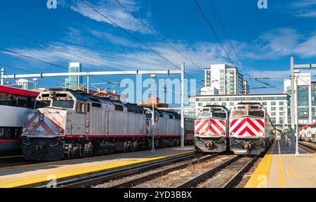Diesel locomotives at San Francisco 4th and King Street station in ...