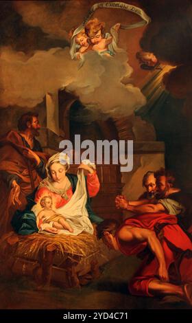 Nativity Scene, Adoration of the Magi, Saint Etienne du Mont Church, Paris Stock Photo - Alamy