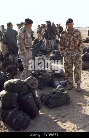 10th March 1991 Packed and ready to go, soldiers of the British Army's ...