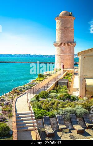 City of Marseille waterfront lighthouse view Stock Photo - Alamy