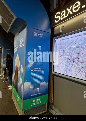 Brand new ventilation system, Lyon's underground, Lyon, France Stock ...