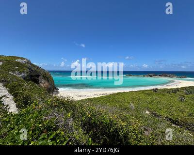 View of the Mudjin Harbor in Middle Caicos in the Turks and Caicos ...