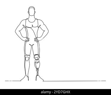 Prosthetic leg line outline icon Stock Vector Image & Art - Alamy