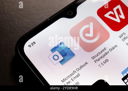 In this photo illustration, a Microsoft Outlook logo is seen displayed ...